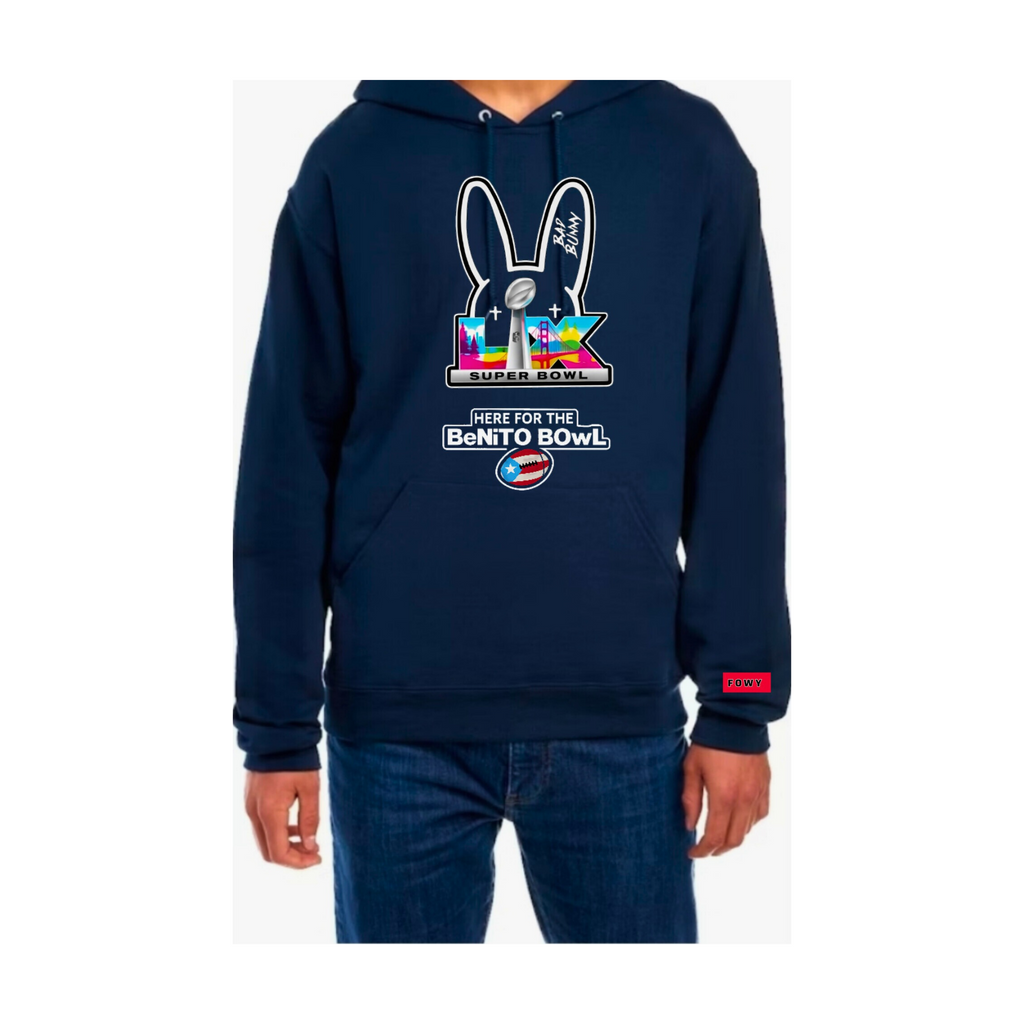 Bad Bunny “Benito Bowl” Hoodie — Limited Super Bowl Drop – FOWY
